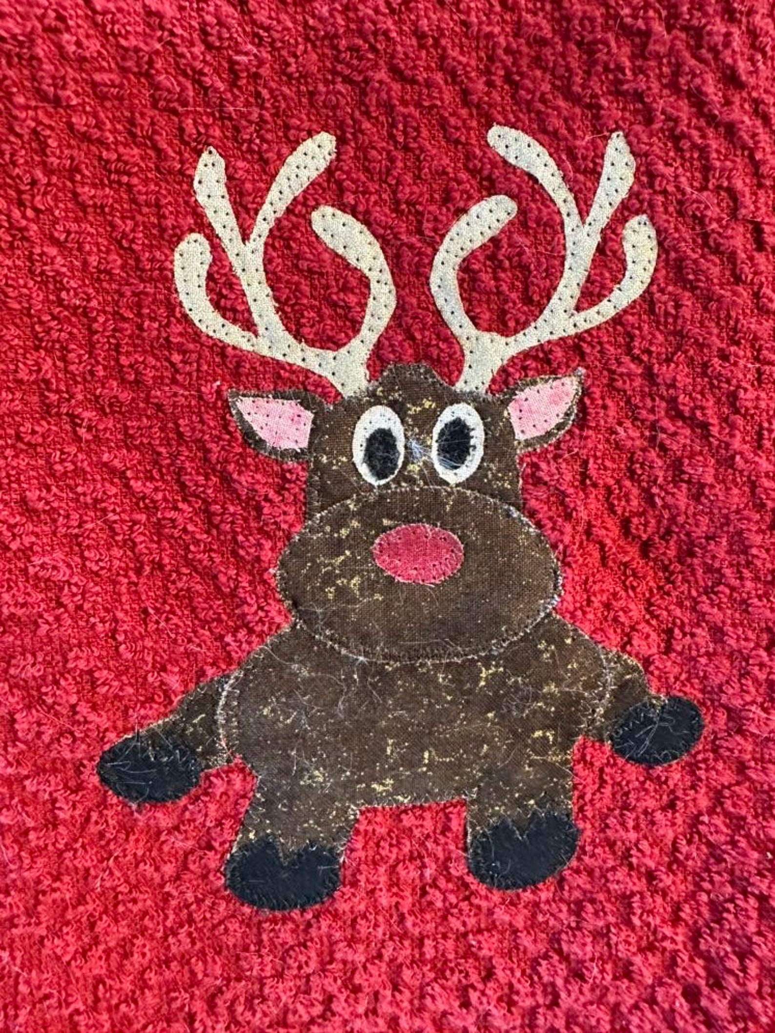 Splat Reindeer Applique - Etsy