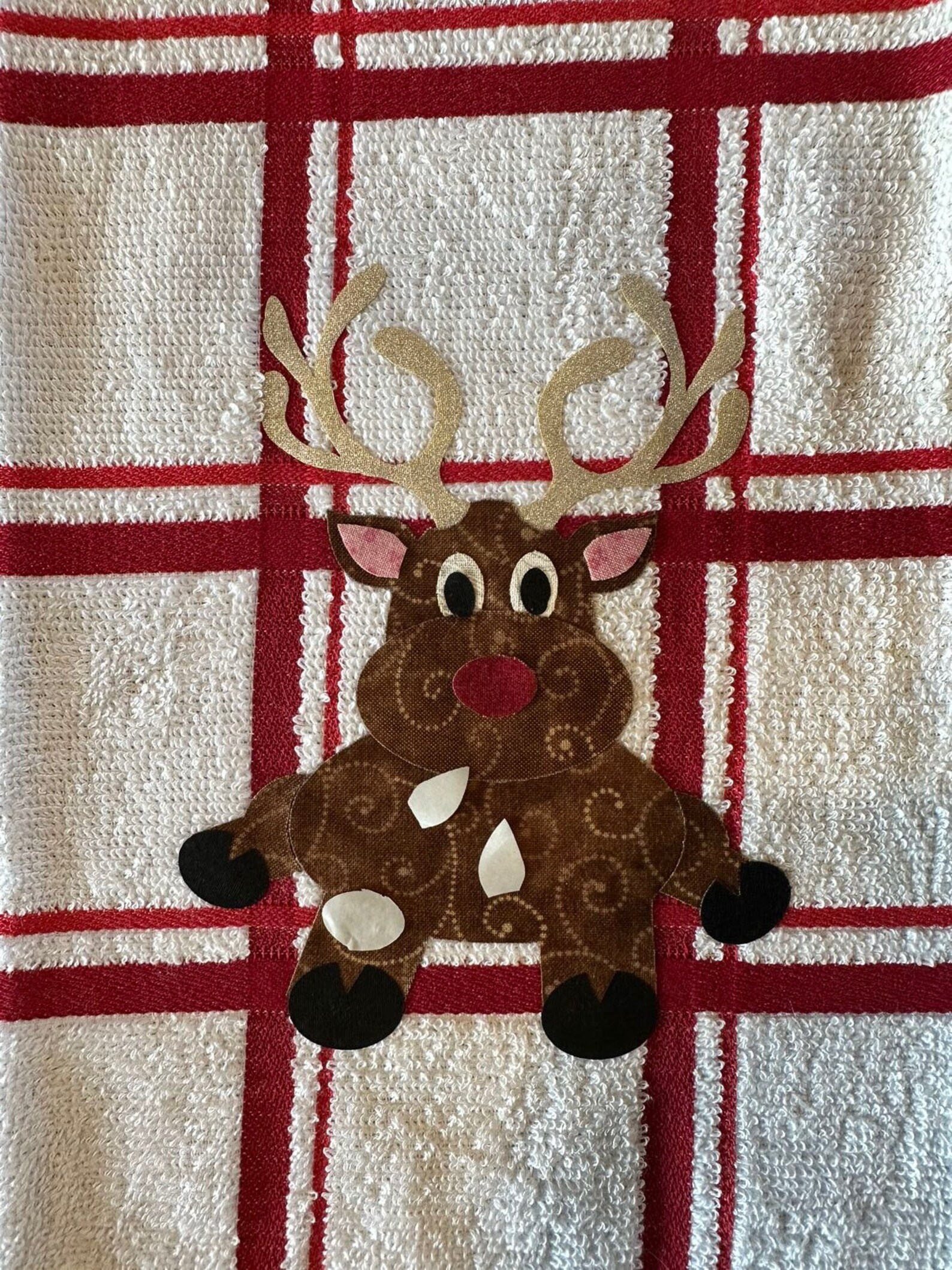 Splat Reindeer Applique - Etsy