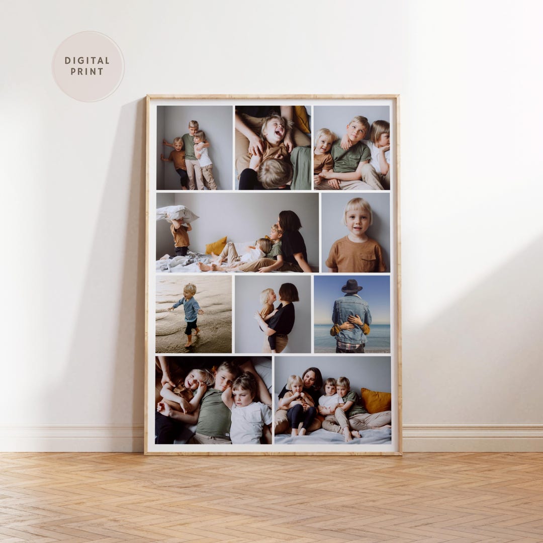 10 Photos - Personalized Photo Collage Print - Custom Family Multiple ...