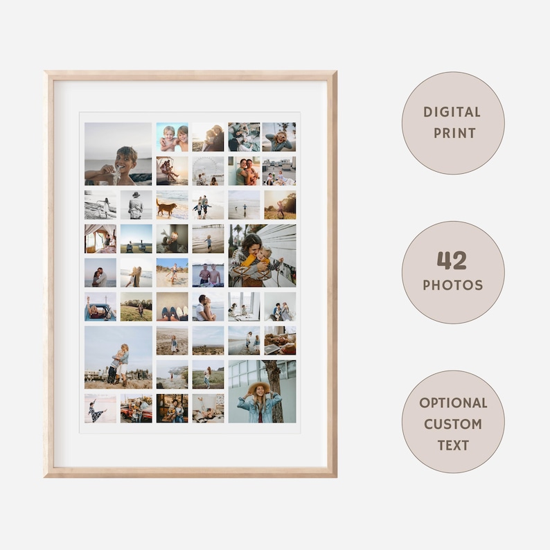 42 Photo - Personalized Photo Collage Print - Custom Family Memories ...