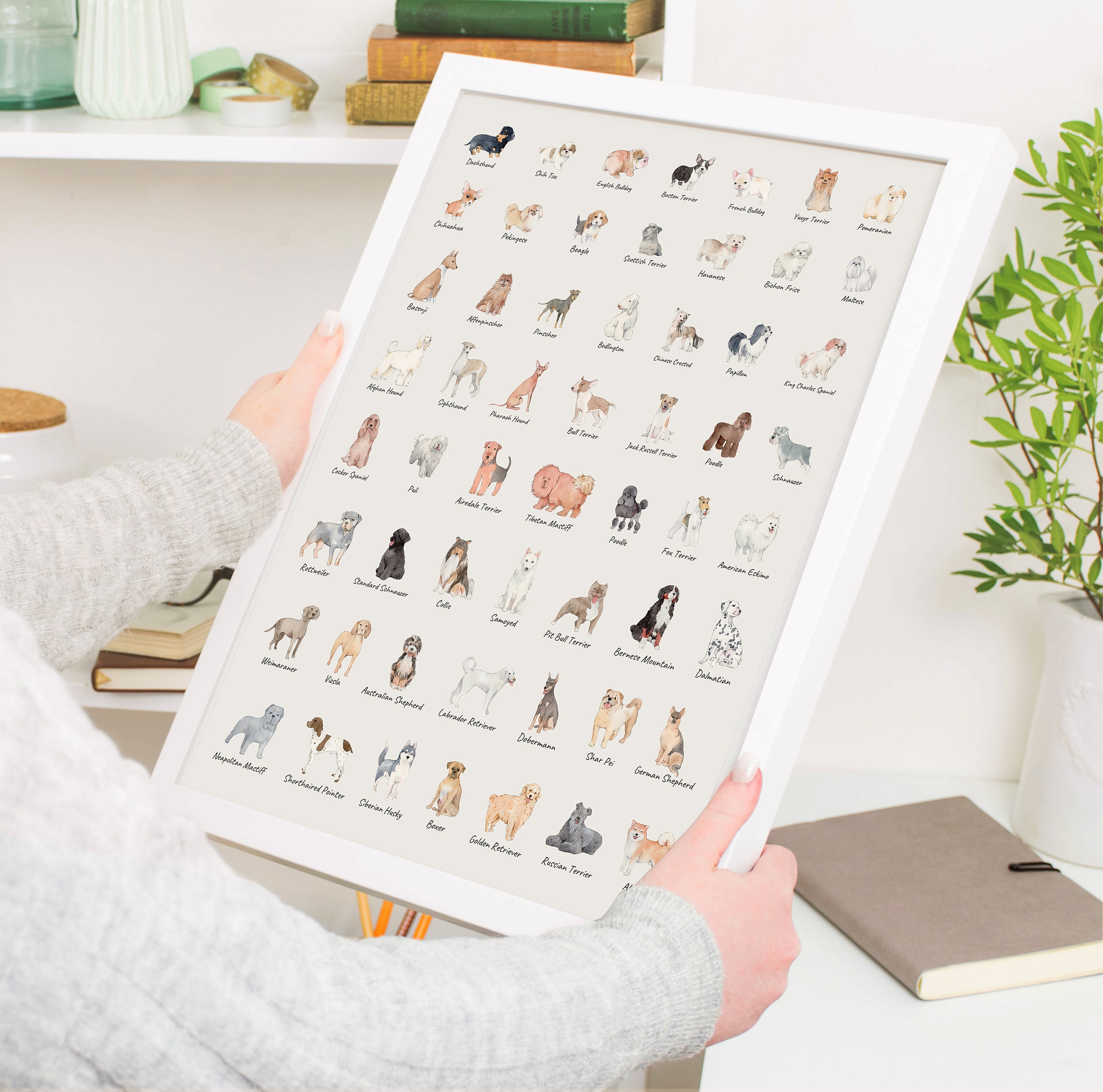 Razas de perros descargables Impresión Archivo digital, Arte de pared ...