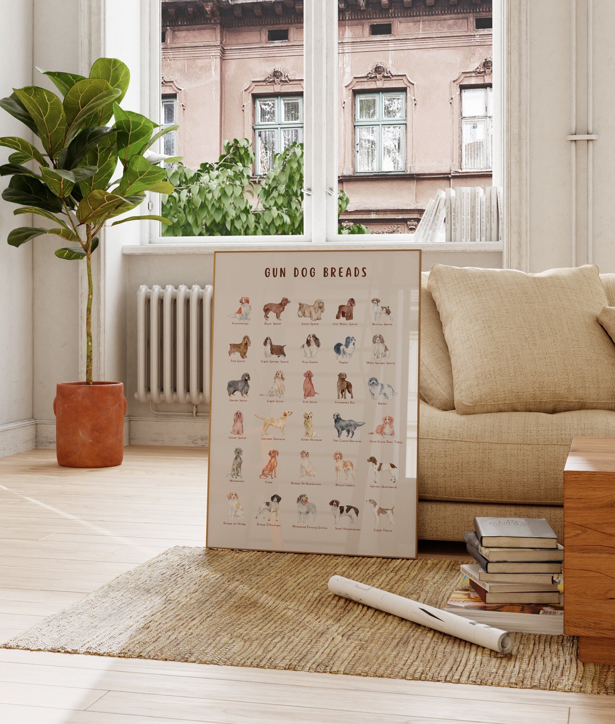 Digital Download Gun Dog Breeds Poster, Breeds Chart Print, Printable ...