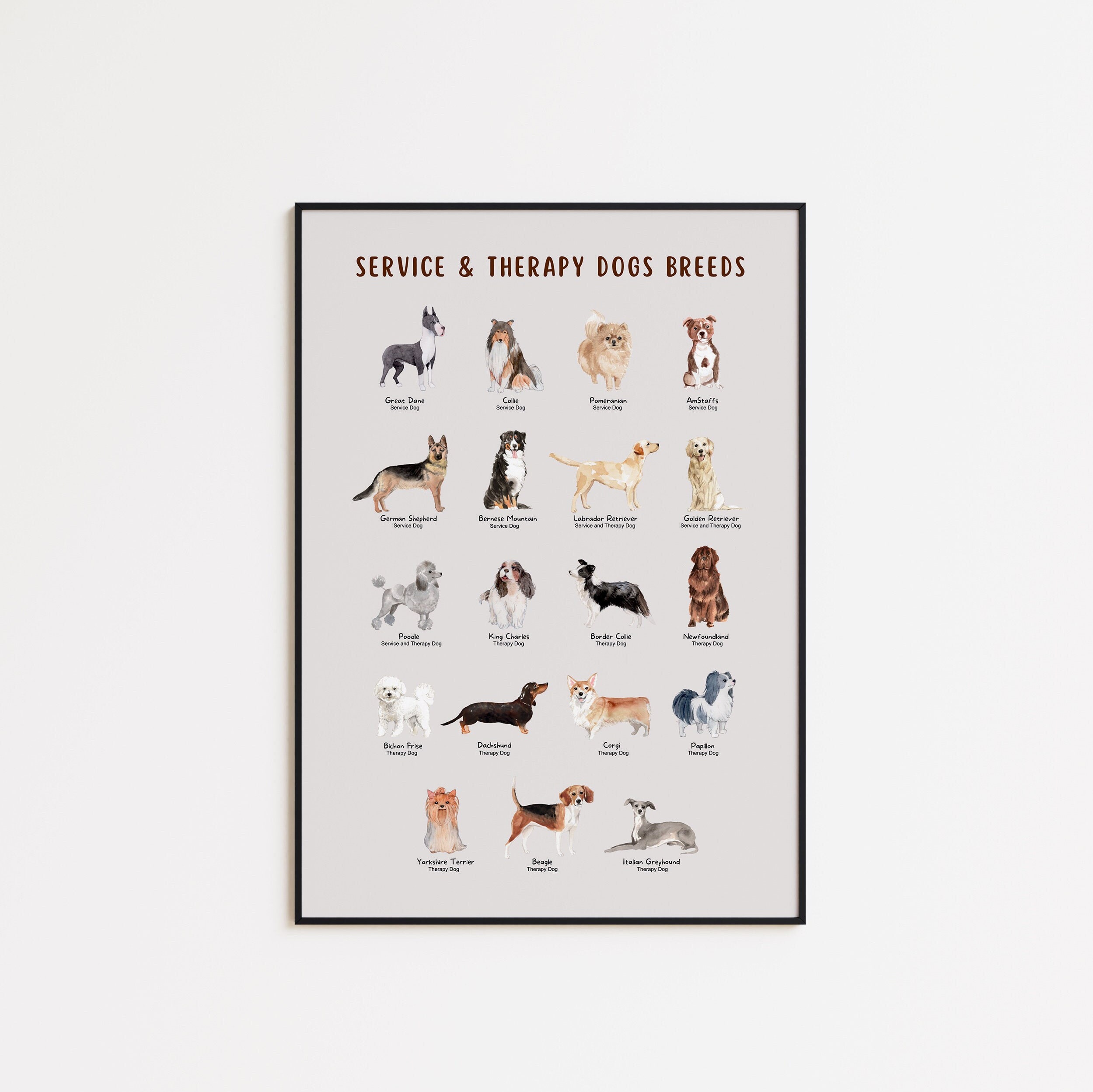 Therapy Dog Posters 250 Therapy Dog Bookmarks | Dingerselect