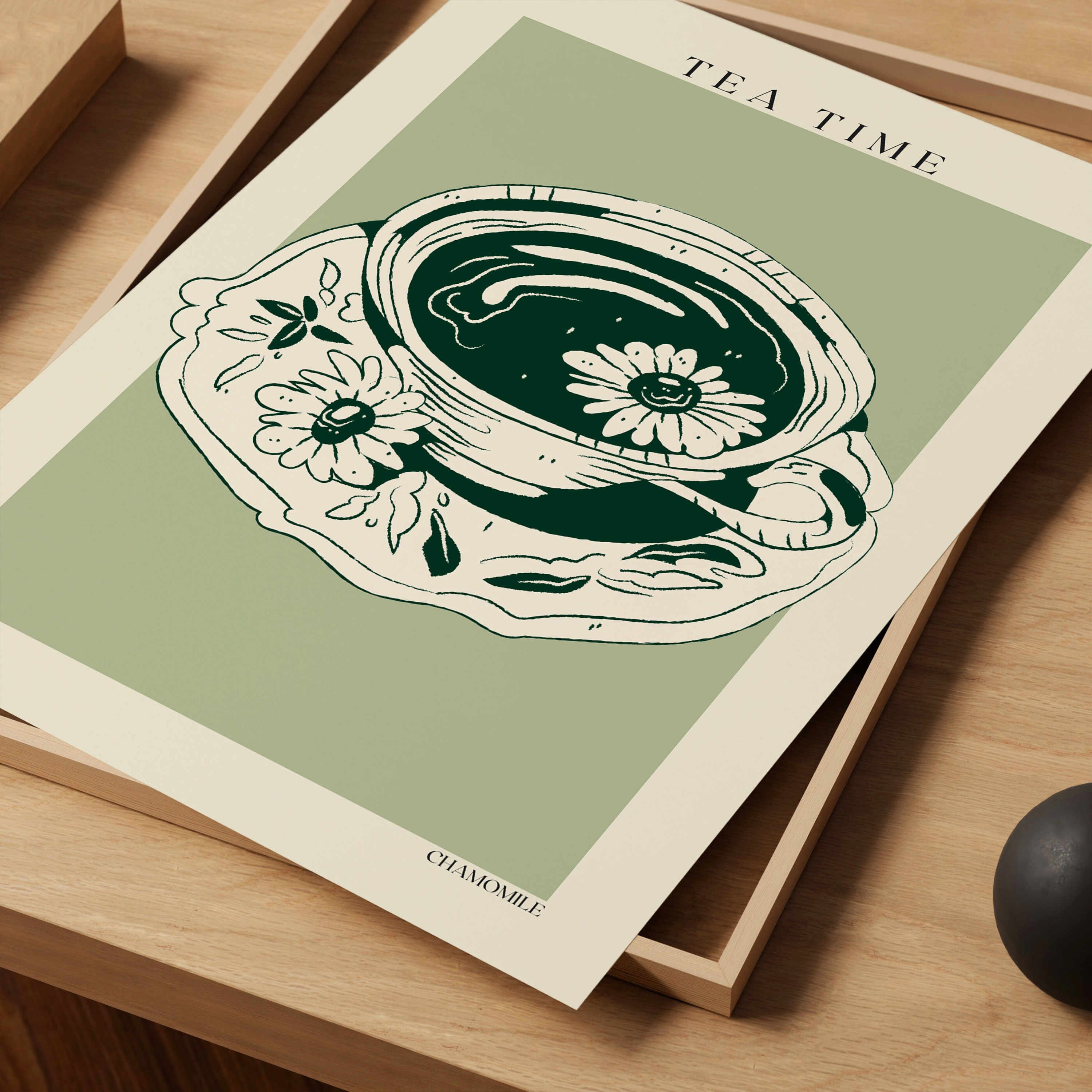 Digital Download Watercolor Chamomile Tea Poster - Kitchen Wall Art ...