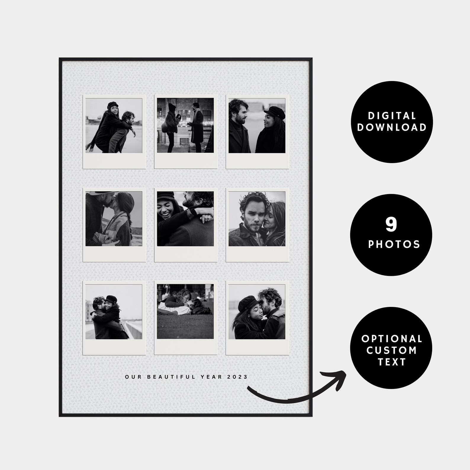 Digital Download Custom Polaroid Print Photo Collage, Personalized ...