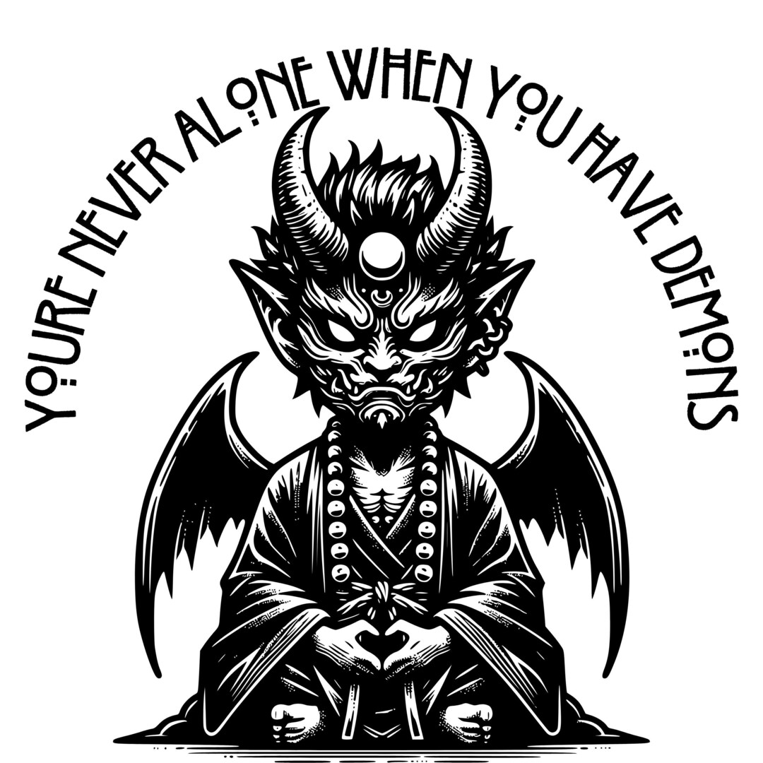 You're Never Alone When You Have Demons PNG Graphic - Etsy