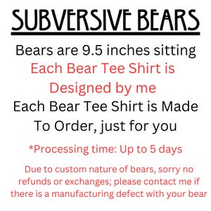 Feral Subversive Teddy Bear, Feral Plush, Feral Plush Plushie ...