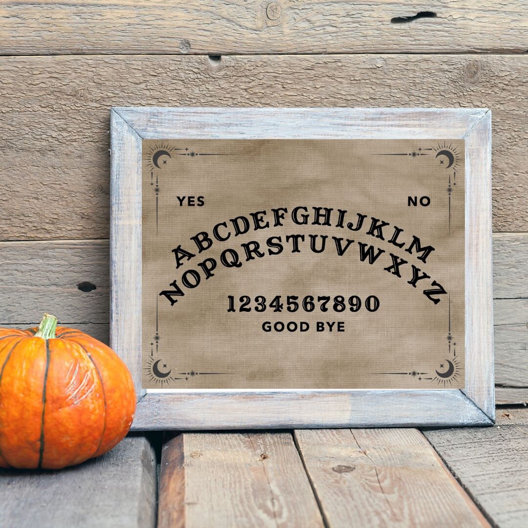Ouija Spirit Board Printable Wall Art, Antique Ouija Board Printable ...