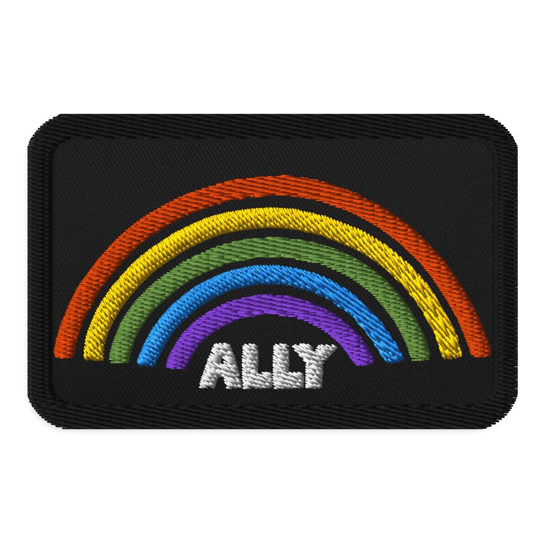 LGBTQ Ally Rainbow Embroidered Patch - Etsy