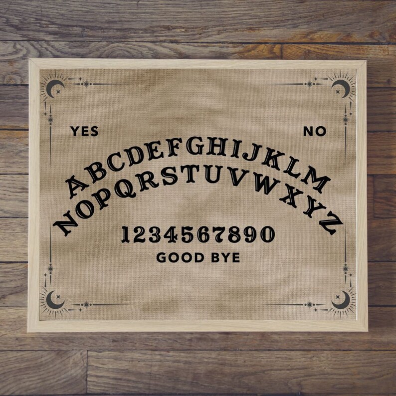 Ouija Spirit Board Printable Wall Art, Antique Ouija Board Printable ...