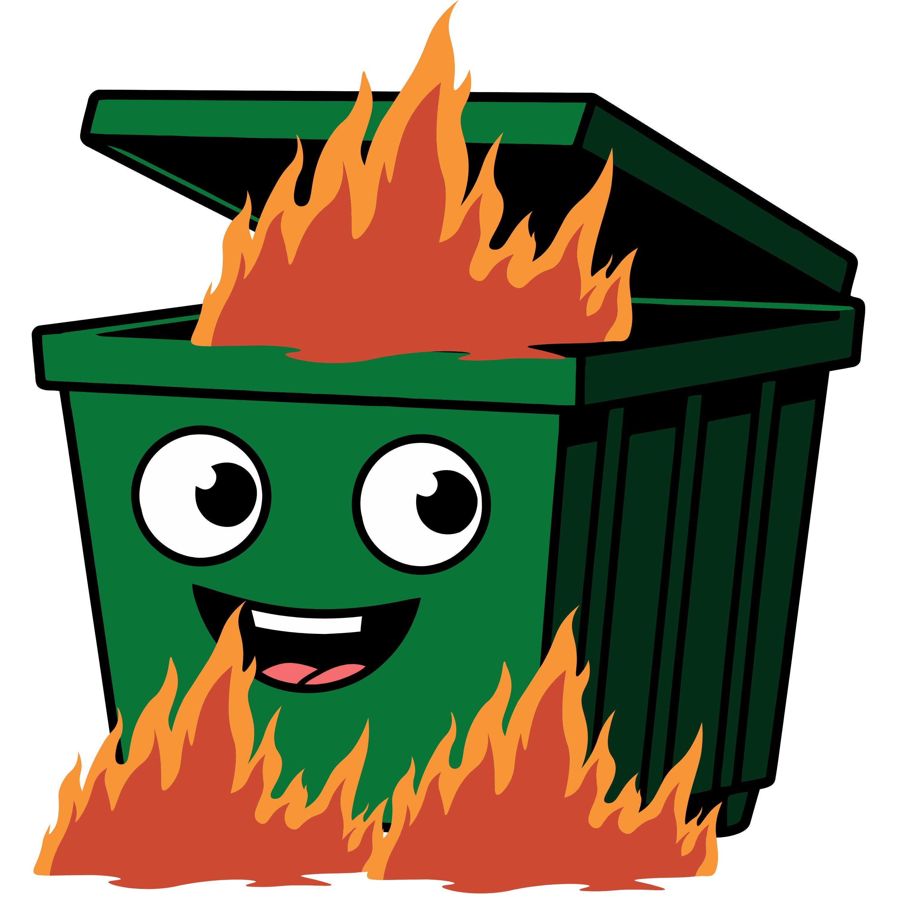 Dumpster Fire Cartoon Graphic: JPG PNG Clipart (digital Download) - Etsy