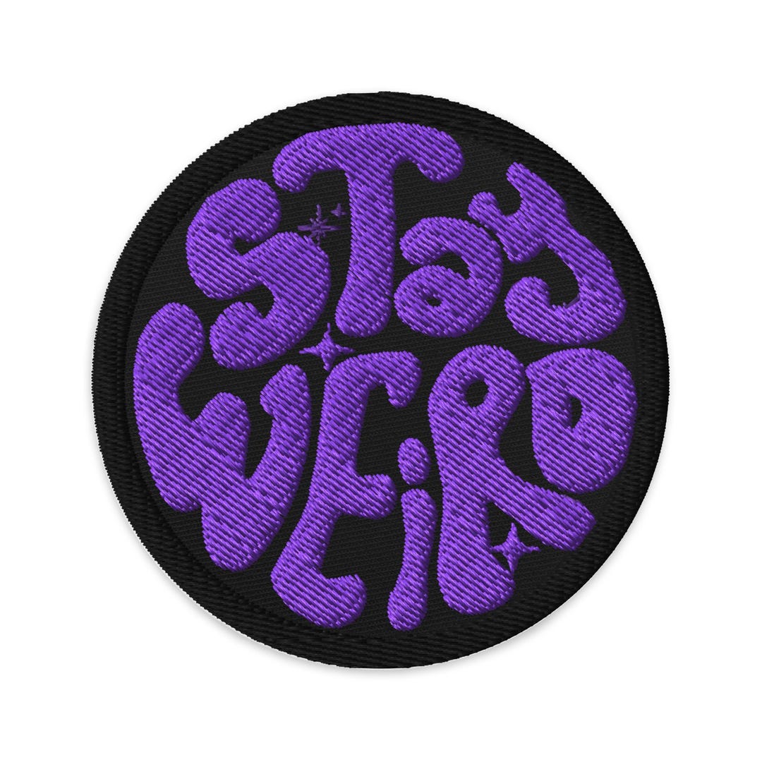 Purple Stay Weird Embroidered Patch - Etsy