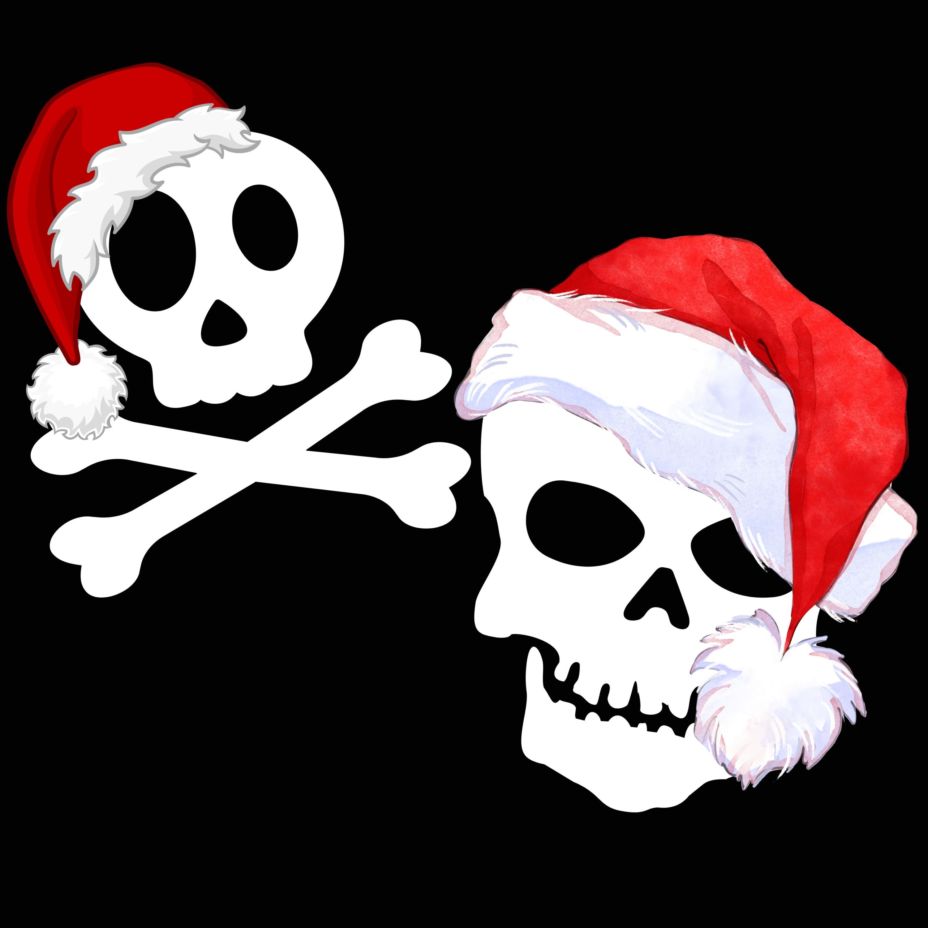 Santa Skulls PNG Bundle, Skulls Santa Clip Art Clipart, Skully Santa ...