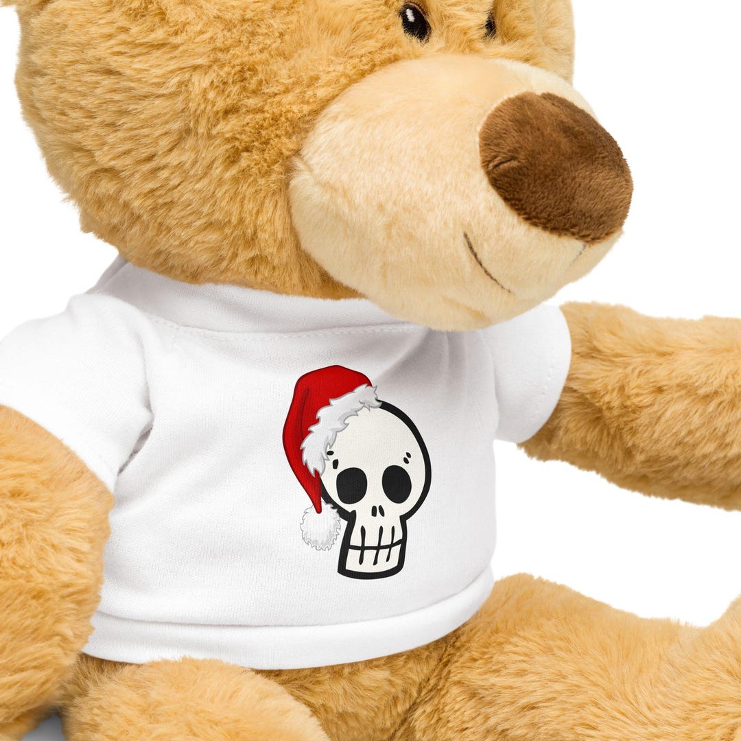 Santa Skull Teddy Bear, Witchy Stuffed Bear, Stuffy, Yule and Christmas ...
