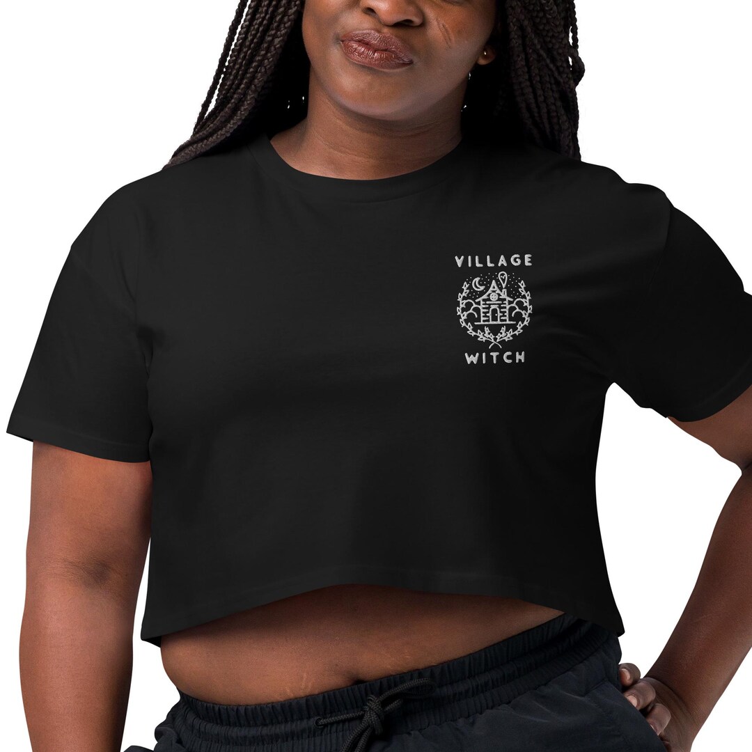 Embroidered Village Witch Women’s Crop Top, Alternative Witchy ...