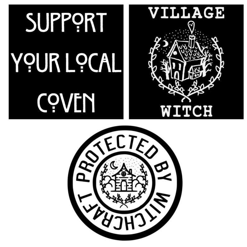 Witches PNG Graphic Set, Witchcraft Clipart for Halloween, Support Your ...