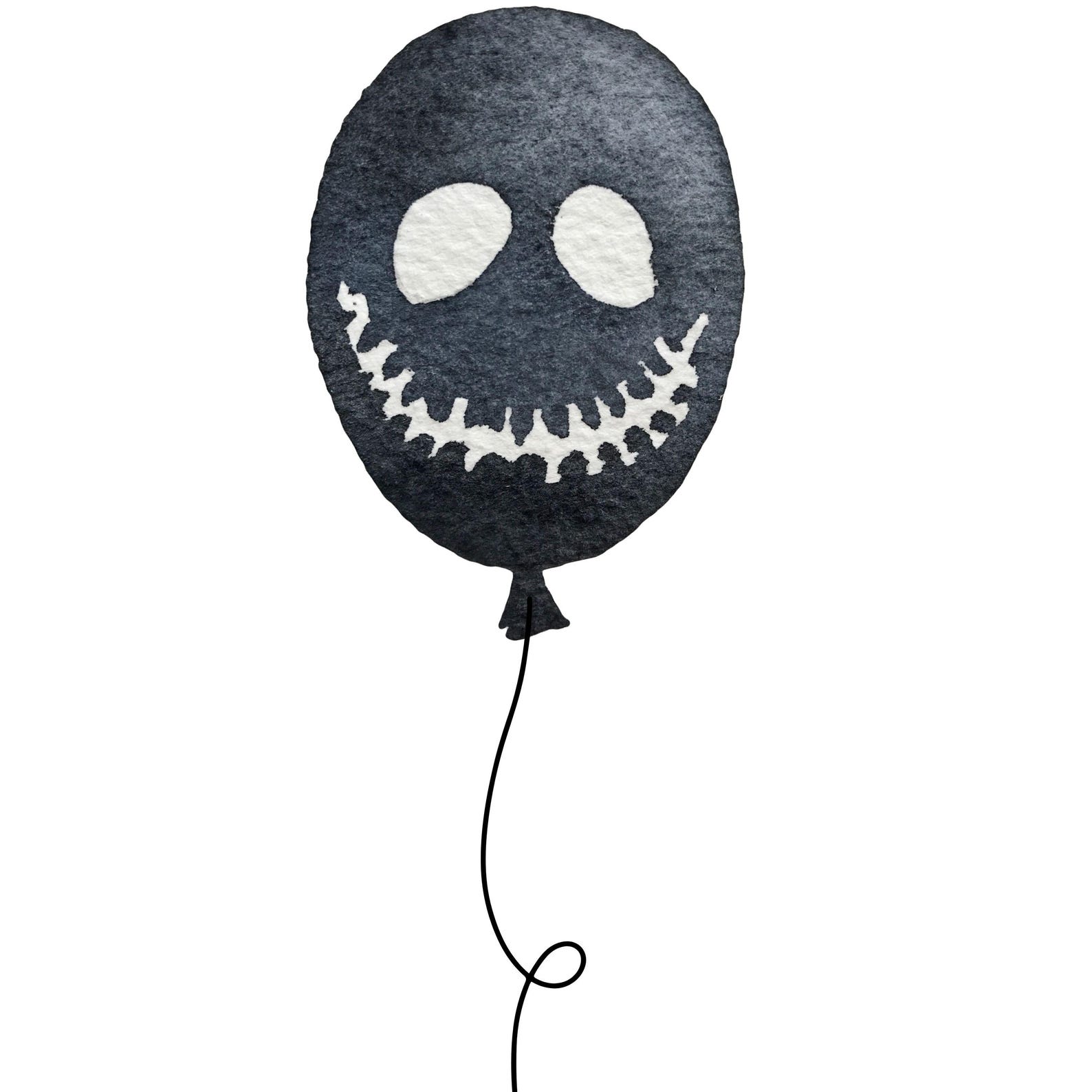 Creepy Horror Balloon Graphic: Halloween Clipart (PNG, JPG) - Etsy