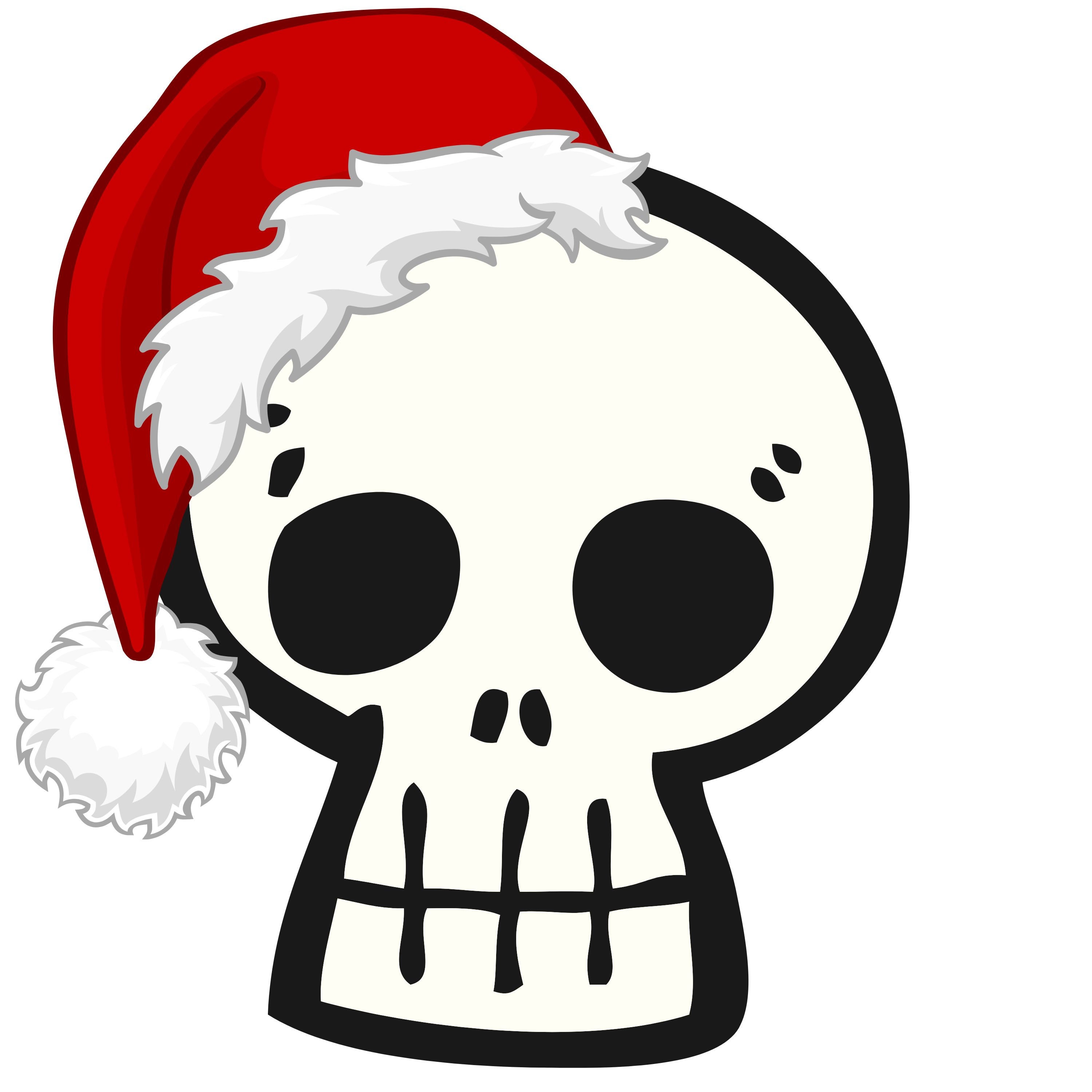 Santa Skull PNG Download Skull Santa Clip Art Clipart Skully - Etsy