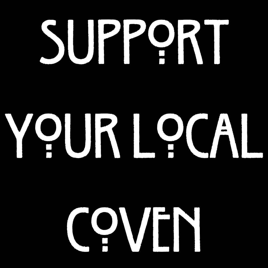 Support Your Local Coven PNG: Witchcraft Halloween Clipart (digital ...