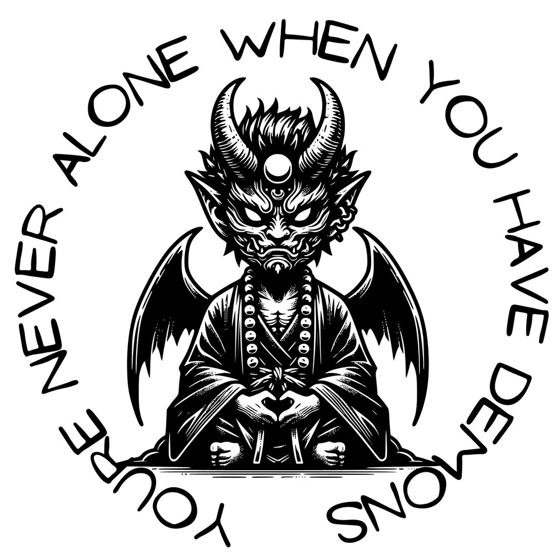 Youre Never Alone When You Have Demons Graphic Download, Clipart ...