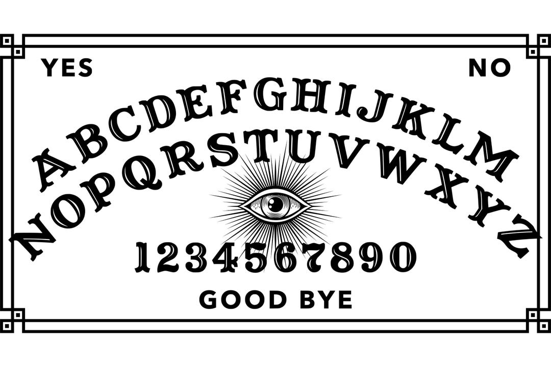 All Seeing Eye Ouija Board Graphic: Spirit Board Clipart (digital ...