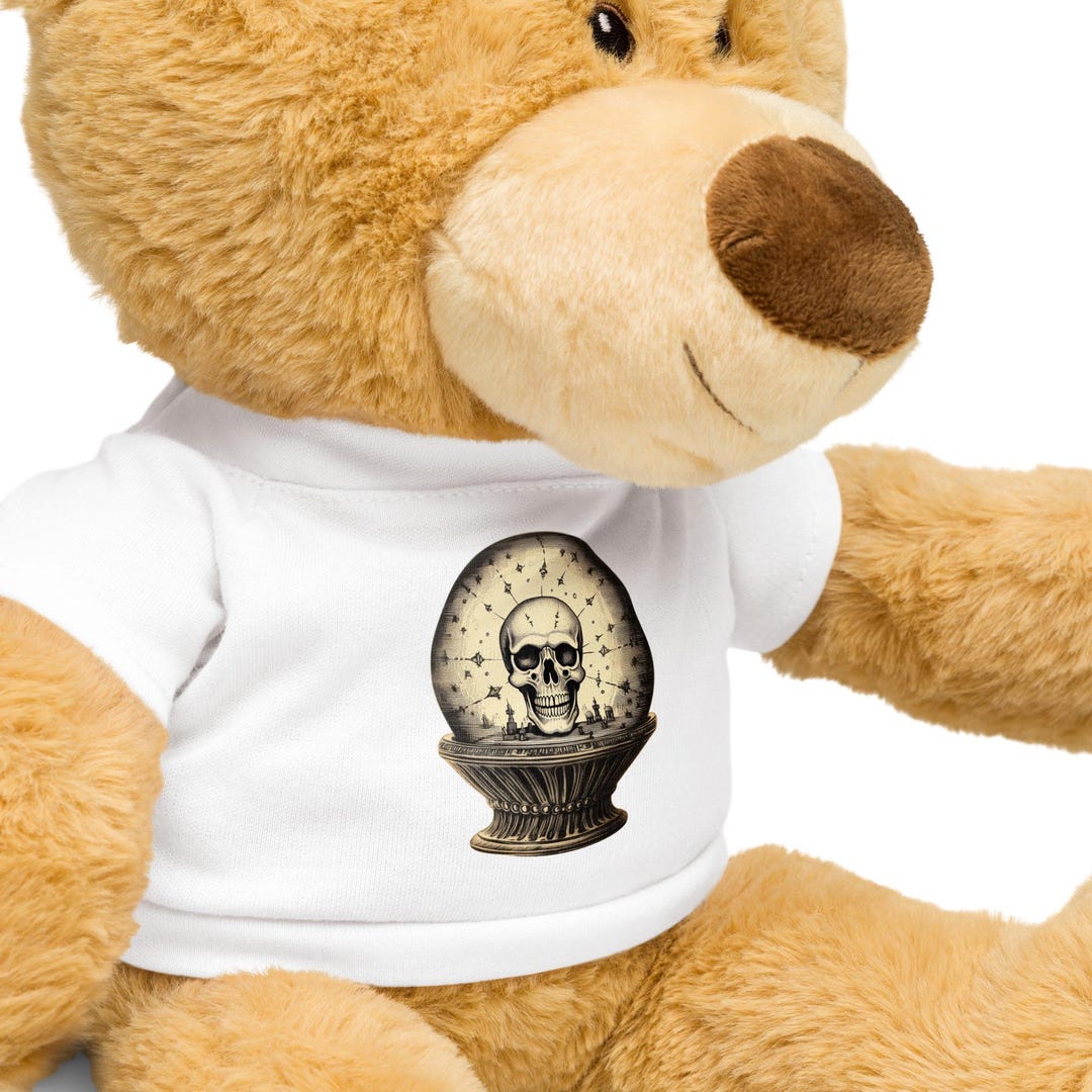 Halloween Bear, Skull Crystal Ball Graphic T Shirt Teddy Bear, Fortune ...