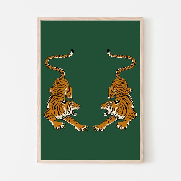 Framed Tiger Print - Etsy