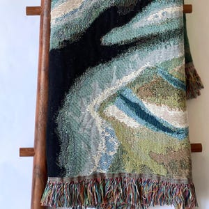 Abstract Geometric Throw Blanket | Statement Cotton Throw, Earthy ...