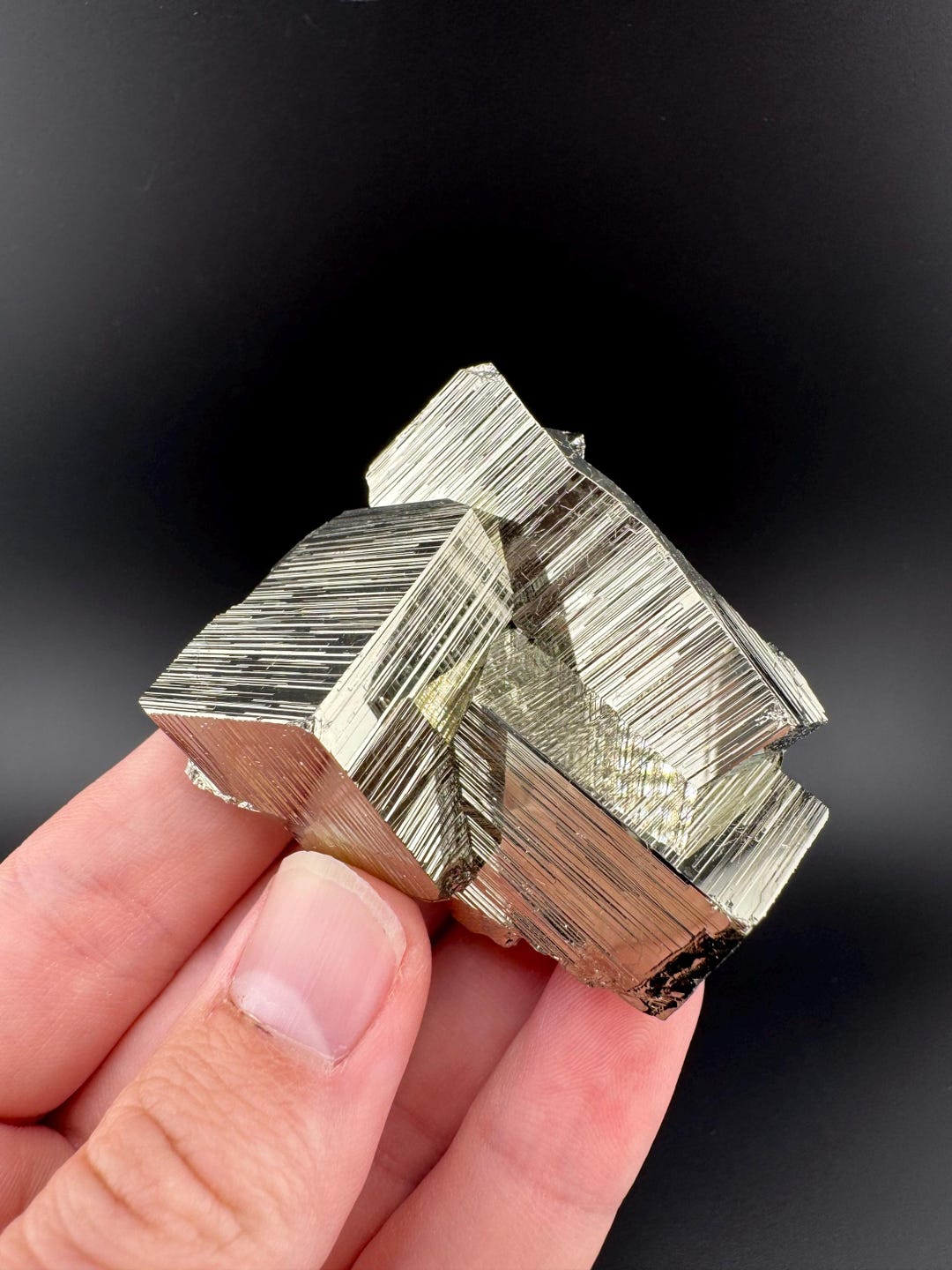 Pyrite, Pyrite Cubes, Pyrite With Striations, Huanzala Mine, Peru, Top ...