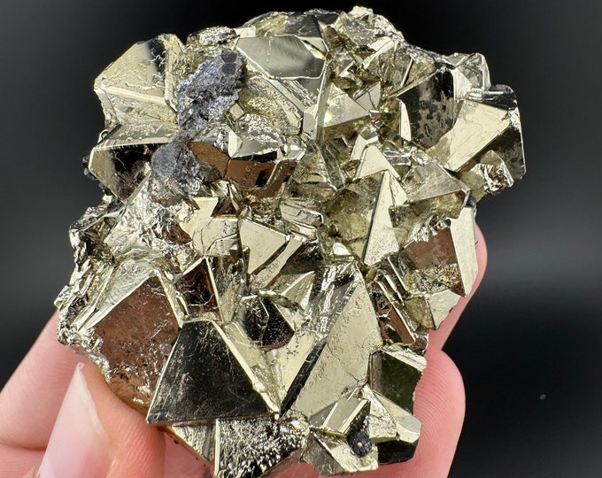 High-grade Octahedral Pyrite From Huanzala Mine, Peru, Good Luster ...