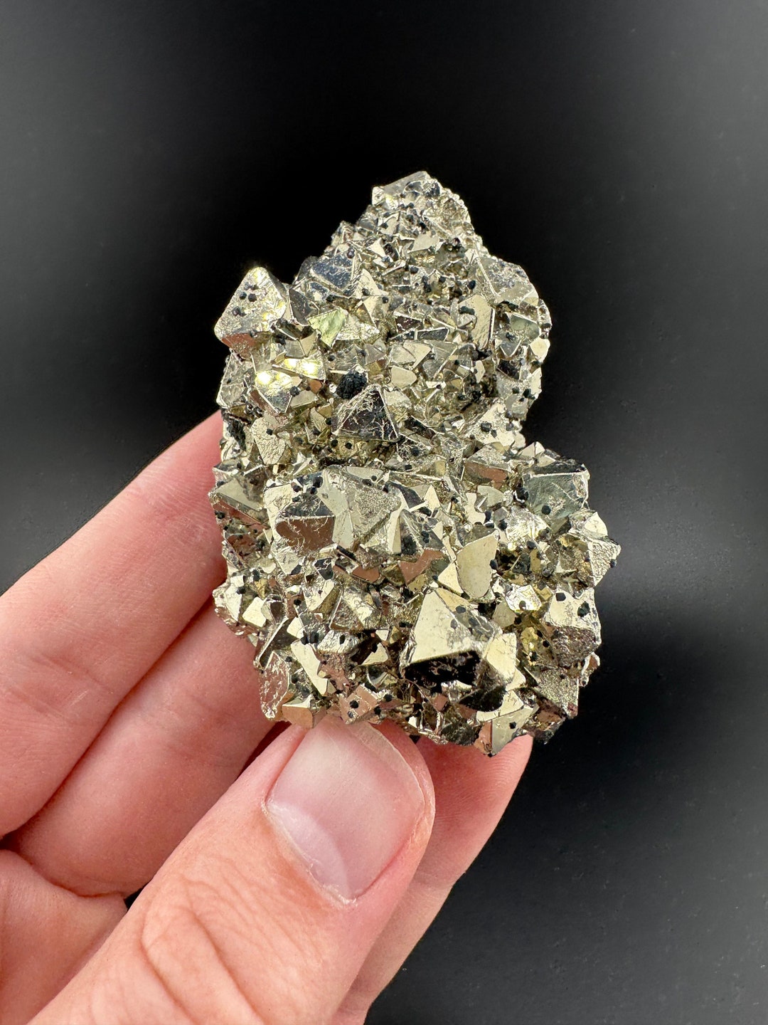 High-grade Octahedral Pyrite From Huanzala Mine, Peru, Good Luster ...