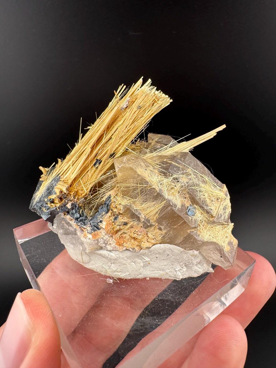 Quartz Crystal With Golden Rutile & Hematite From Bahia, Brazil ...