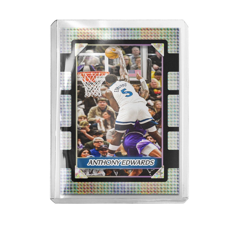 Anthony Edwards Timberwolves Slam Holo Custom Trading Card Holographic ...
