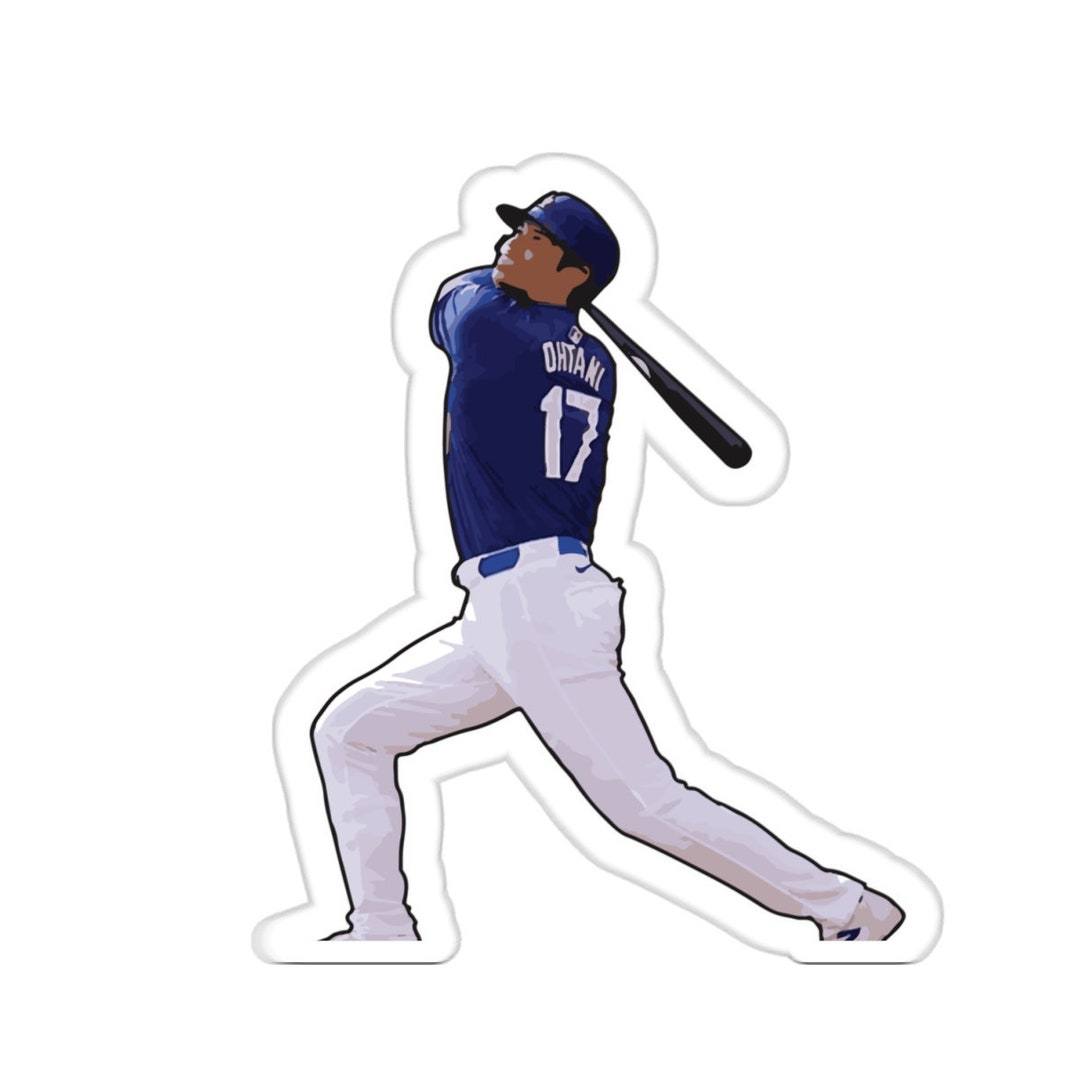 Shohei Ohtani La Dodgers Mlb Glossy Sticker, Dodgers Sticker, Mlb ...