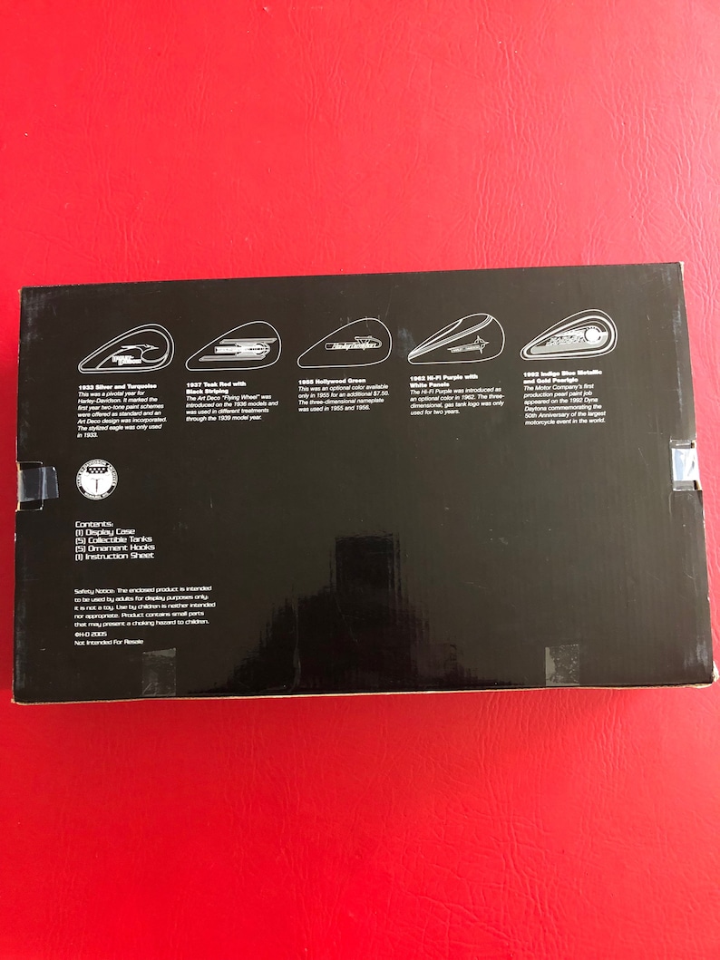 Rare 2005 Harley Davidson Collectible Tank Set With Display Case - Etsy