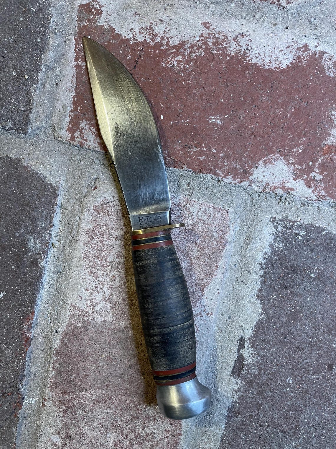 C1940s Buster Brown Shoes Hunting Knife by Marble, Gladstone Michigan ...