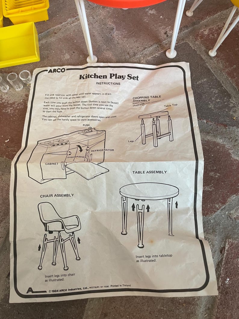 Rare 1984 Arco Barbie Kitchen Play Set - Etsy
