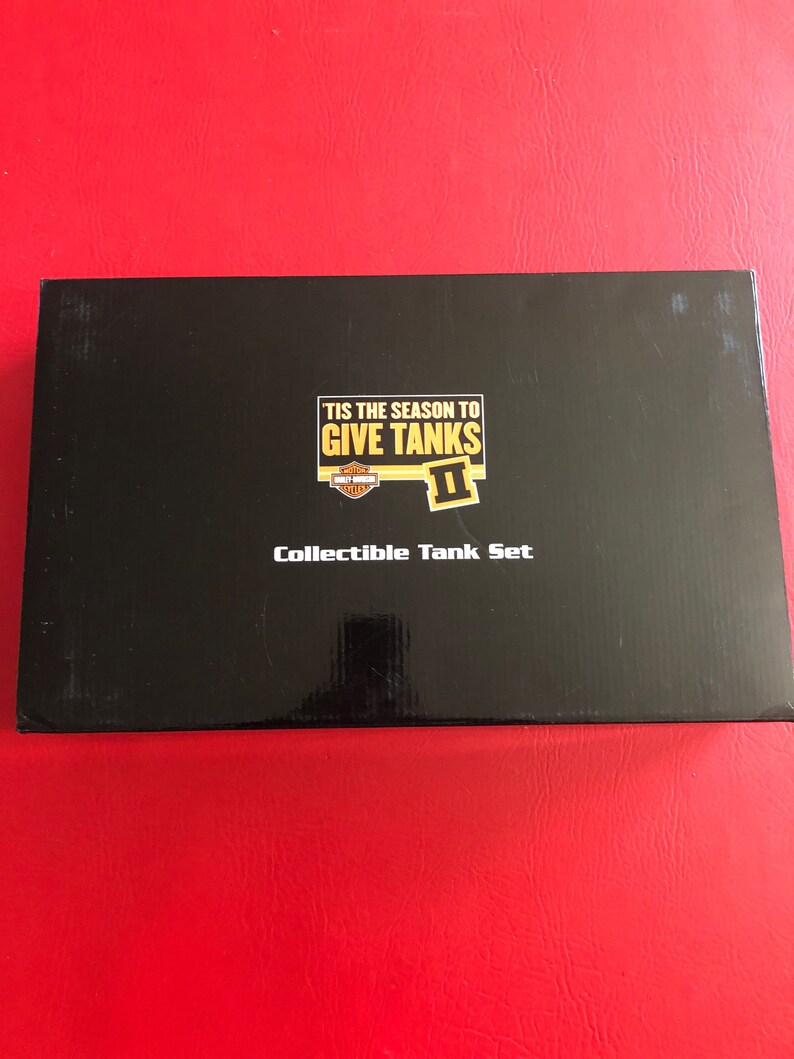 Rare 2005 Harley Davidson Collectible Tank Set With Display Case - Etsy