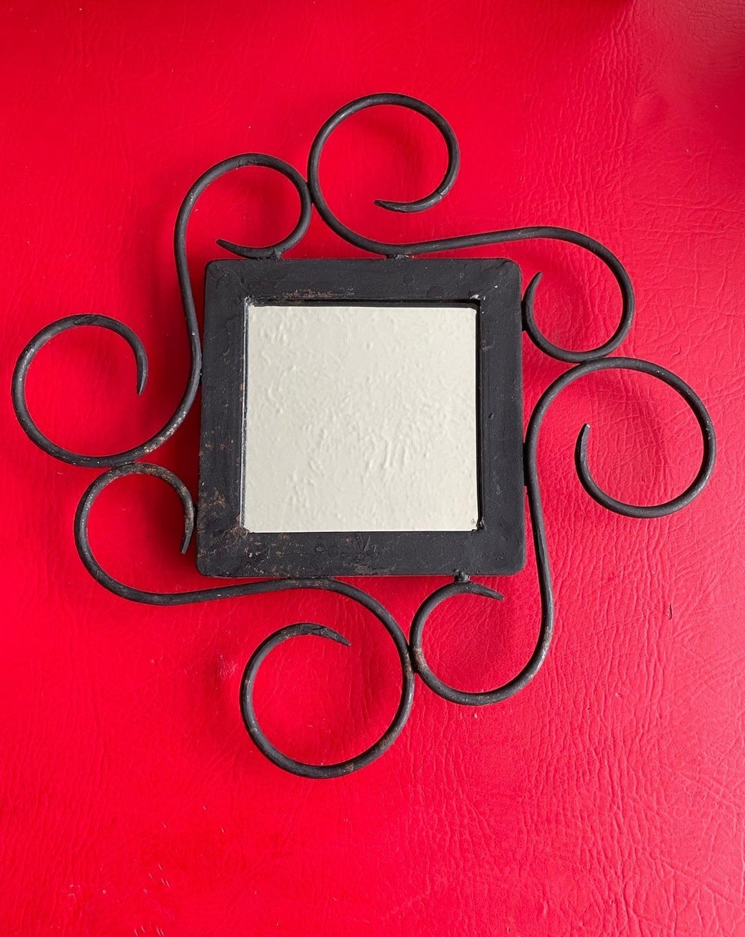 Antique Cast Iron Mirror - Etsy