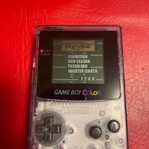 Nintendo Game Boy Color Atomic Purple Mint With Games and Case - Etsy