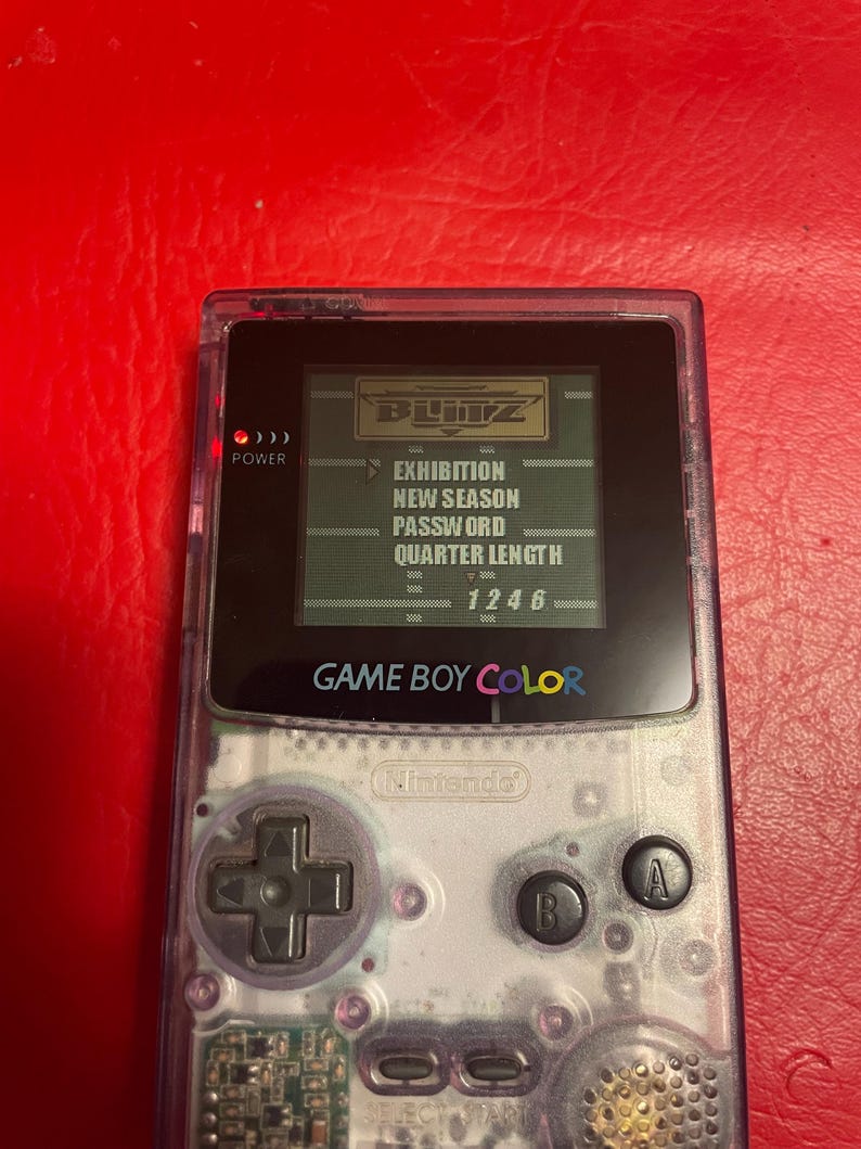 Nintendo Game Boy Color Atomic Purple Mint With Games and Case - Etsy