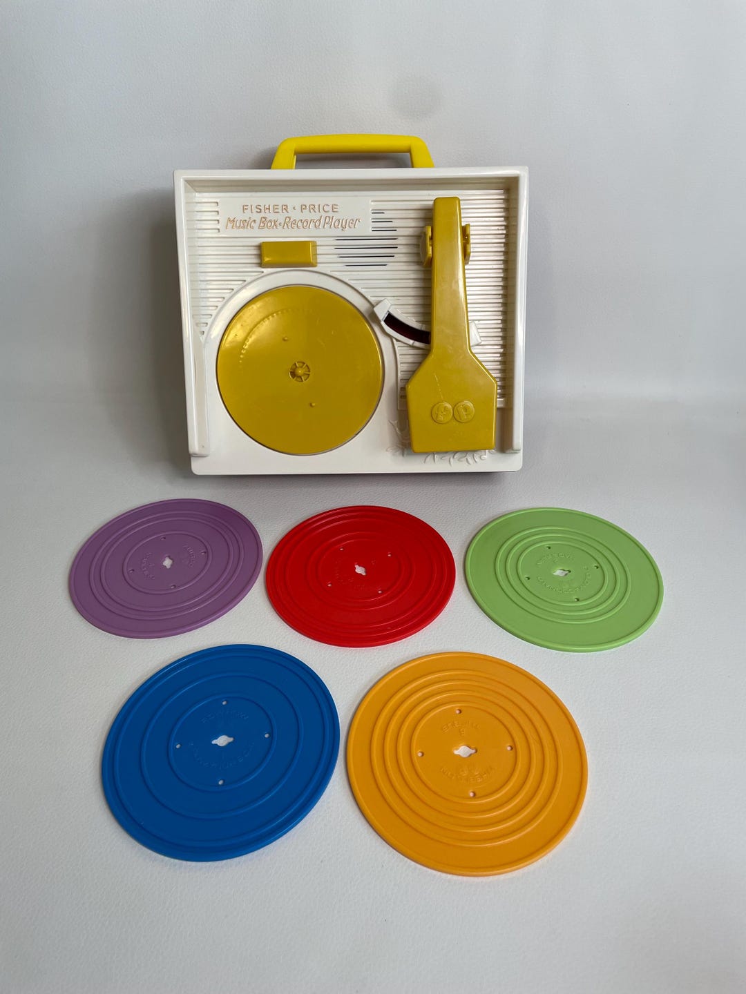 Vintage Fisher Price Toy Record Player With Disks - Etsy