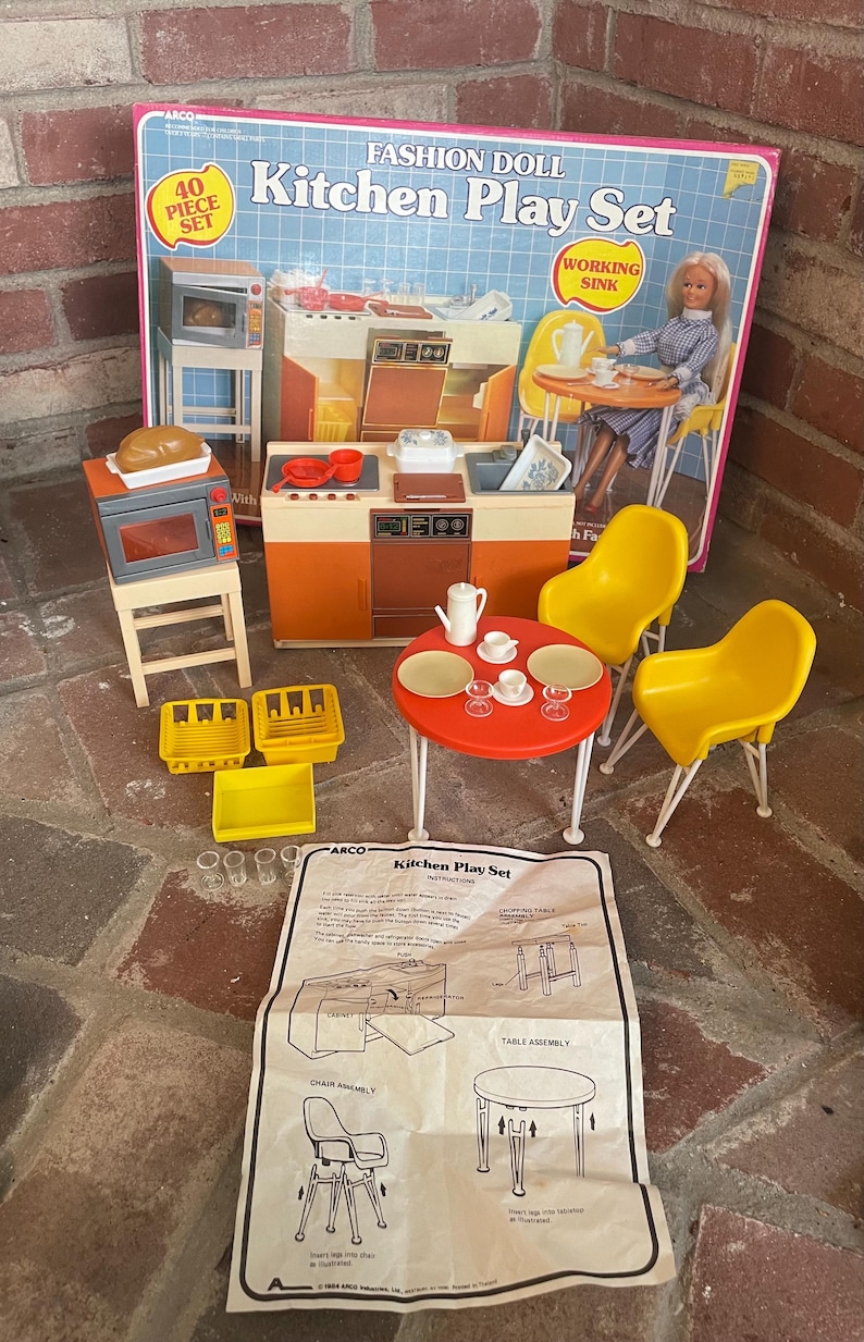 Rare 1984 Arco Barbie Kitchen Play Set - Etsy