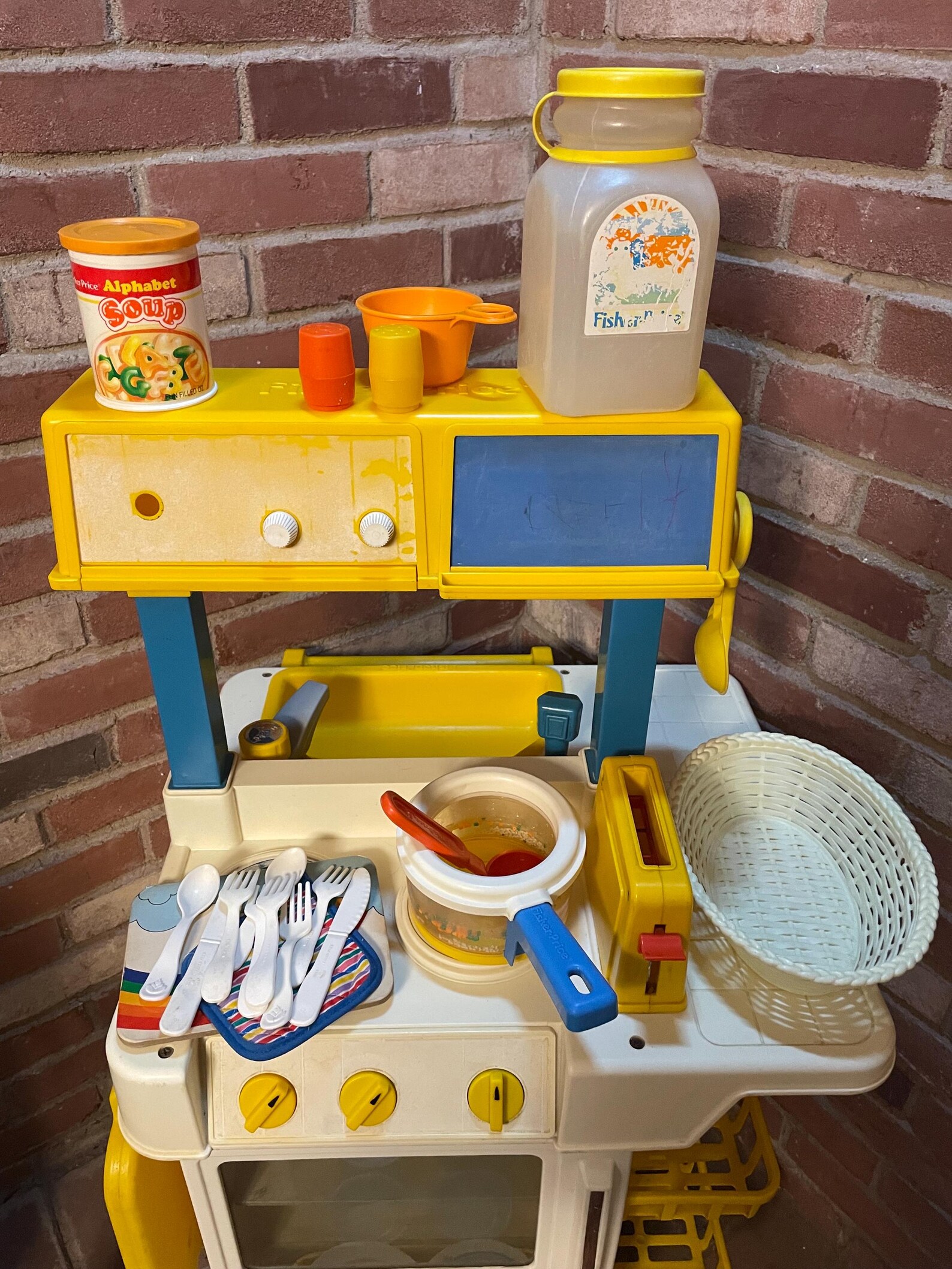 Rare Vintage 1970s Fisher Price Fun Food Kitchen Oven Play Set W Stove ...