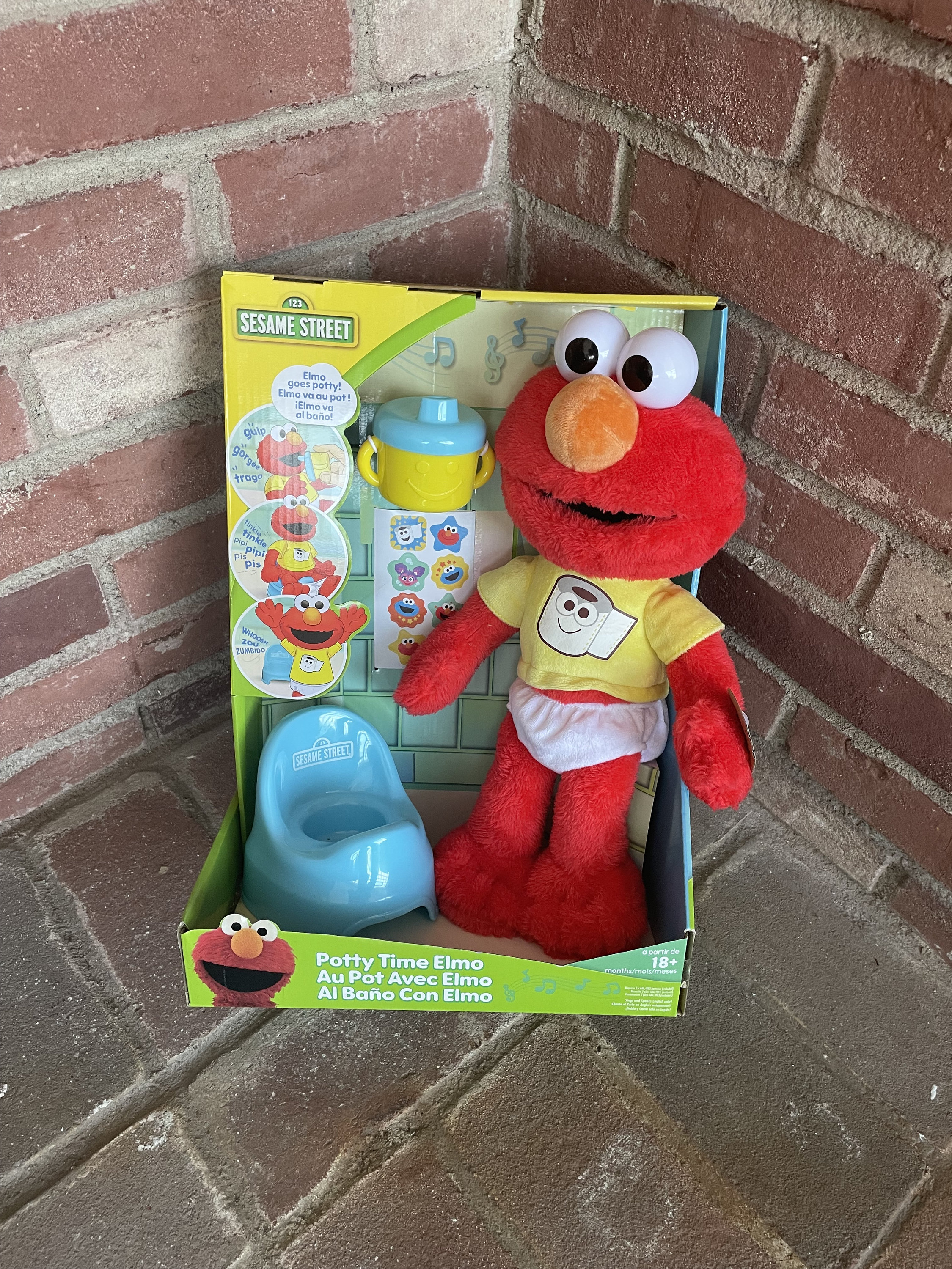 Potty Time Elmo Toy Sesame Street Potty Time Elmo Plush | BIG W