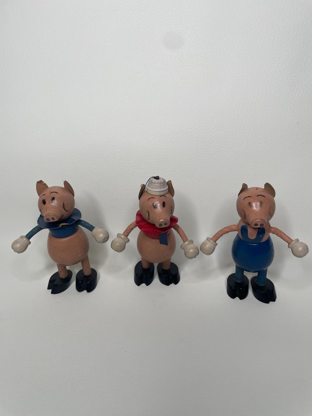 Rare 1920s Fun-e-flex Disney 3 Little Pigs Wooden Figurines - Etsy