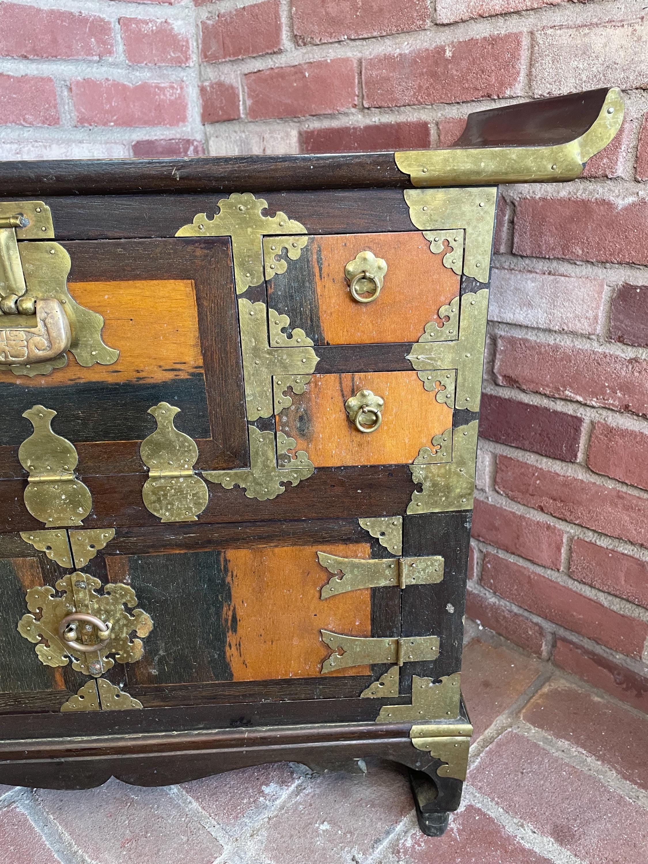 Antique Asian Tansu Chest / Cabinet - Etsy