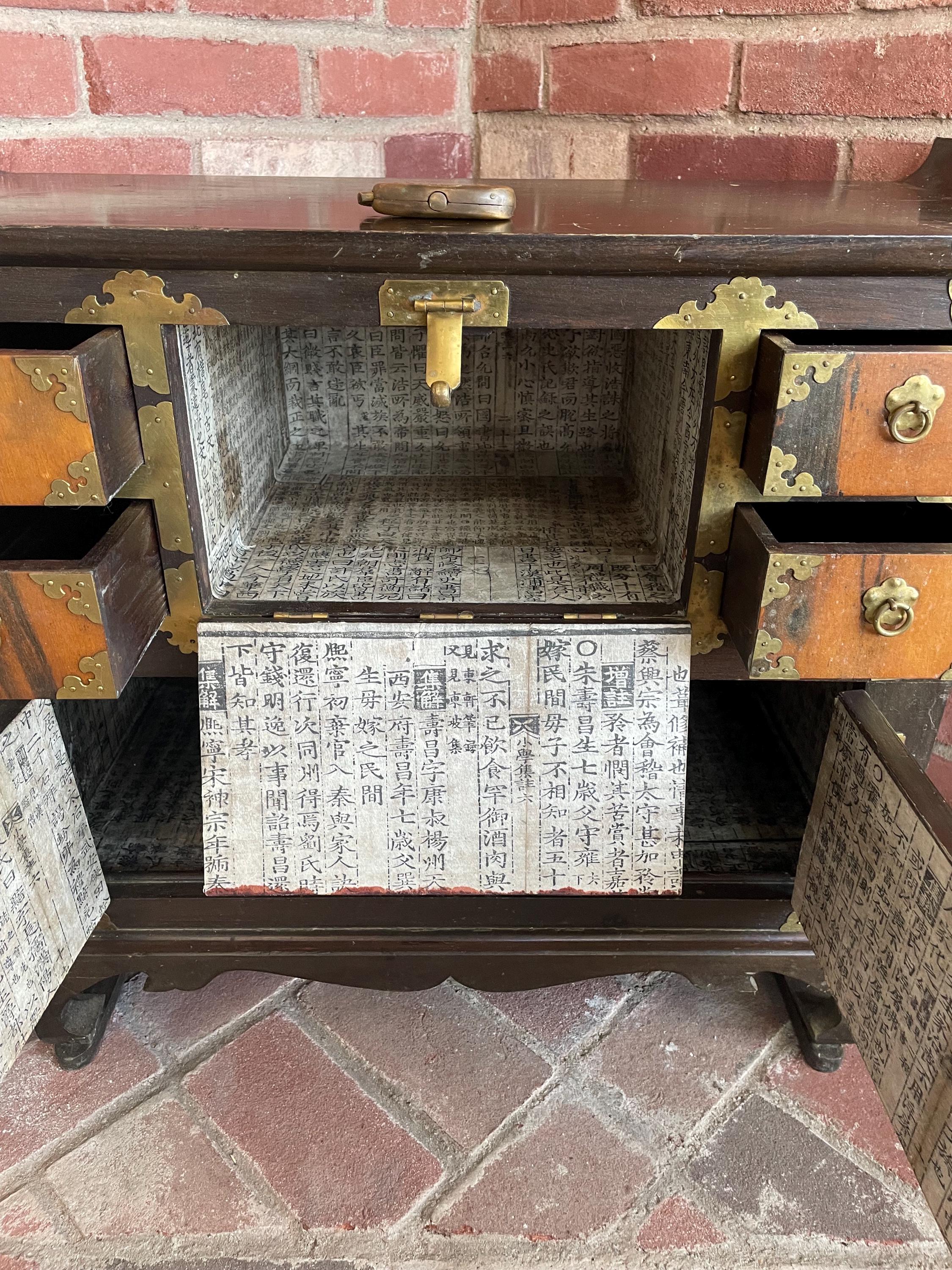 Antique Asian Tansu Chest / Cabinet - Etsy
