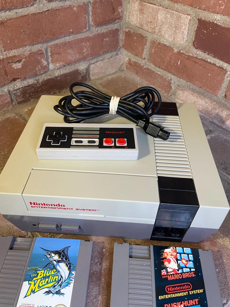 Original 1980s Nintendo NES Gaming System Package - Etsy