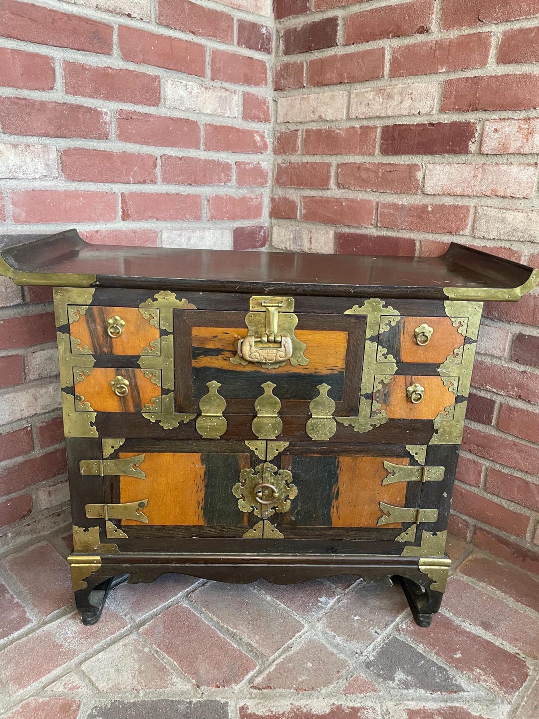 Antique Asian Tansu Chest / Cabinet - Etsy